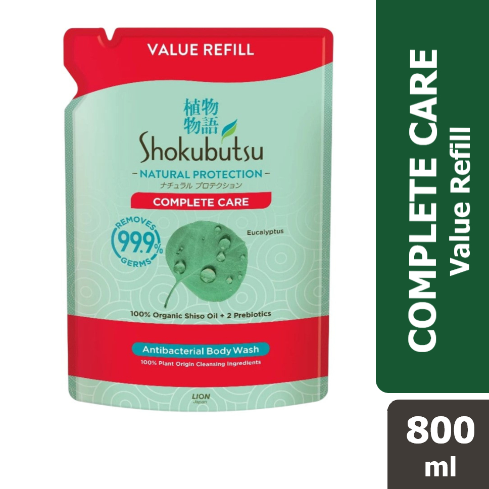 SHOKUBUTSU Complete Care Antibacterial Body Wash Value Refill 800ml ...