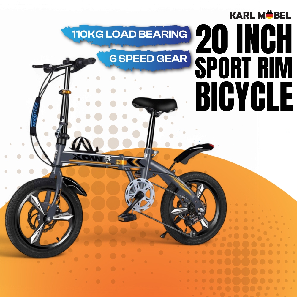 Basikal lipat 20 inci Bicycle 20 Inch Foldable Sport Rim Folding Road ...