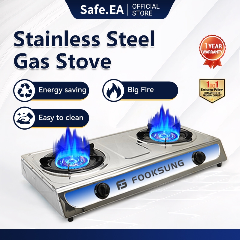 【Free Bubble Packing】Dual Gas Stove Stainless Steel Infrared Burner 8 ...