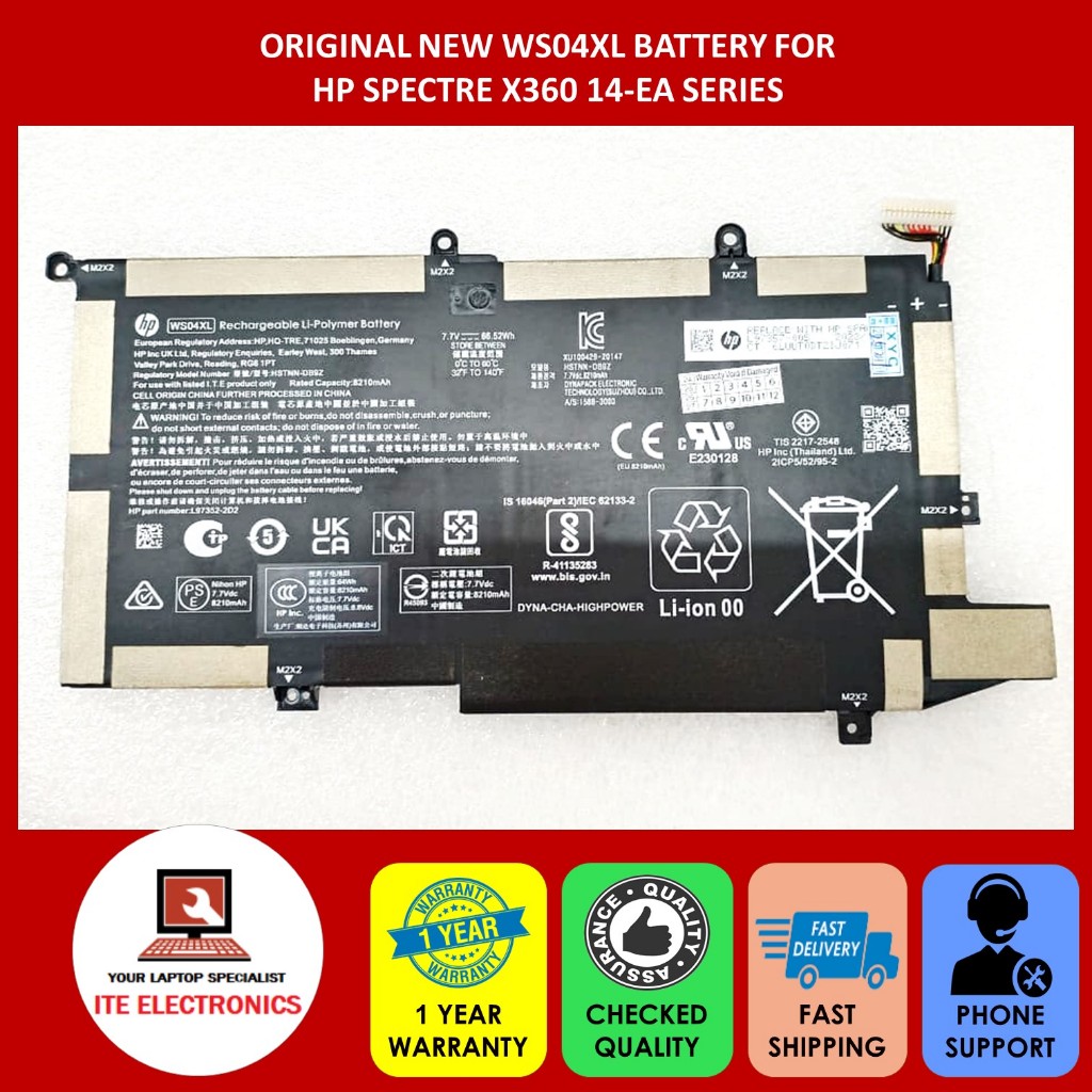 ORIGINAL NEW HP SPECTRE X360 14-EA SERIES BATTERY WS04XL | Shopee Malaysia