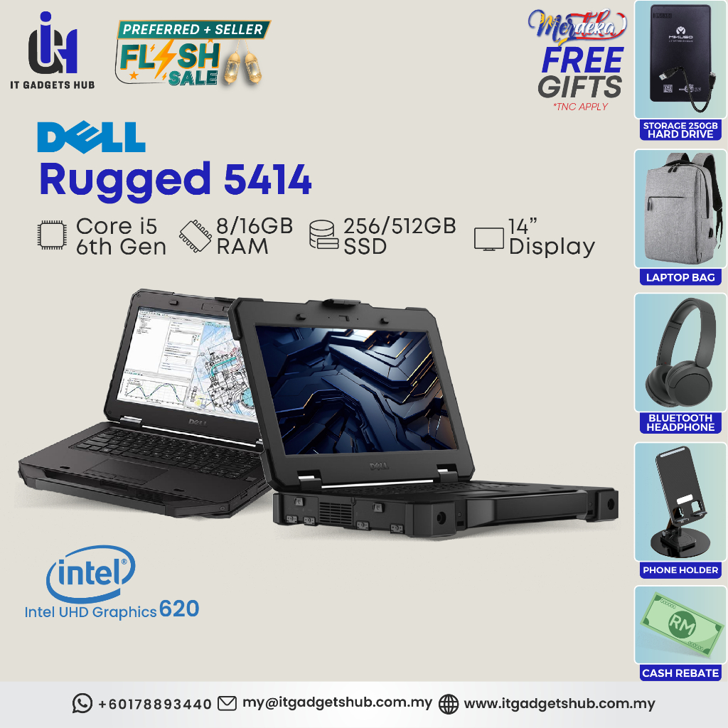 Dell Latitude 5420 5414 Rugged | i5-6th-8th Gen | 16GB Ram | 512GB SSD ...
