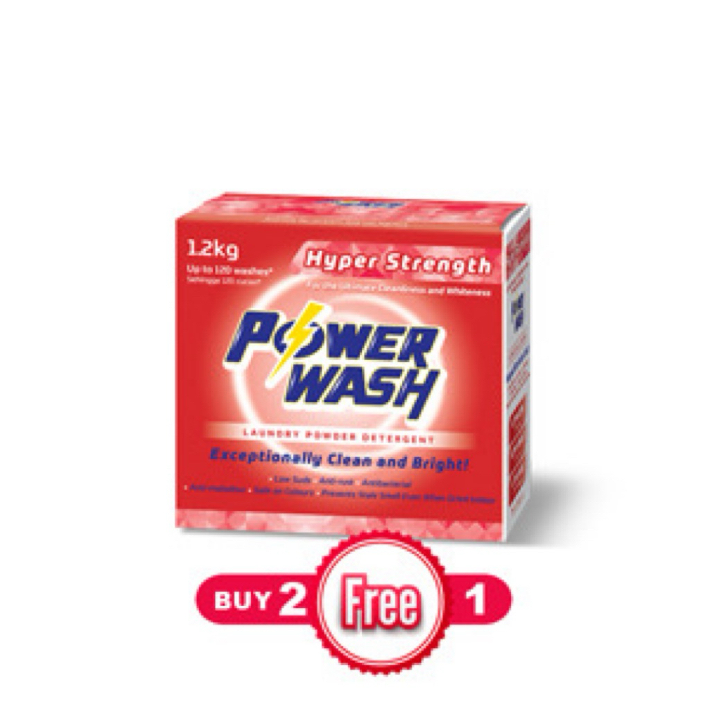 (Buy 2 Free 1) PowerWash Laundry Powder Detergent - Hyper Strength ...