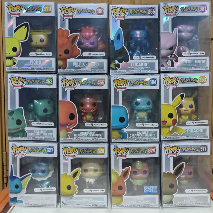 Funko Pop! Pokemon Center - Lucario / Pichu / Pikachu / Squirtle ...