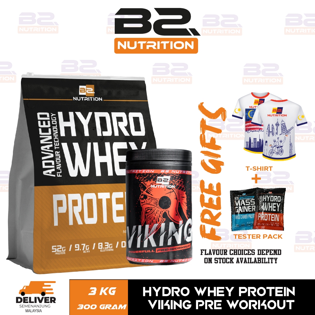 Hydro Whey Protein 3kg + Viking Preworkout MAINTAIN COMBO | Shopee Malaysia