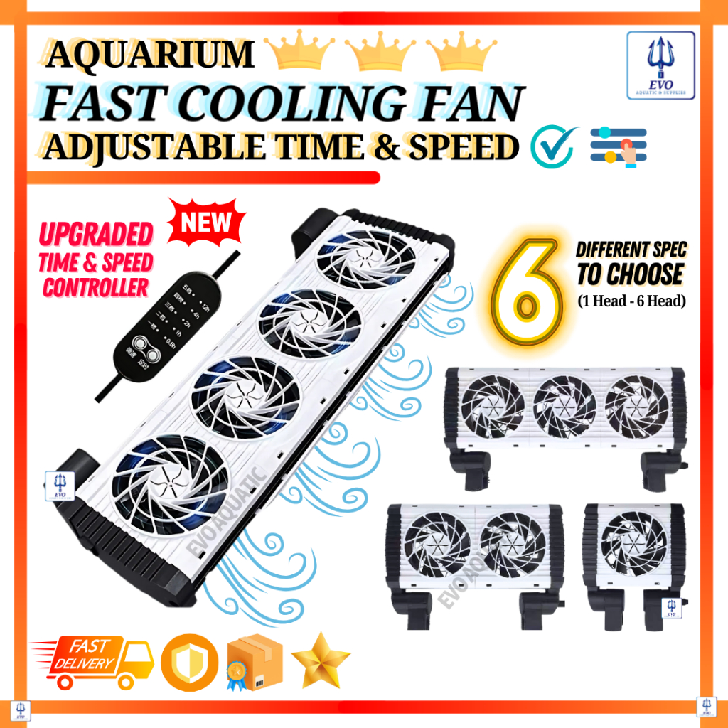 🔥READY STOCK🔥 Aquarium Adjustable Cooler Fan Aquascape Silent Fast ...