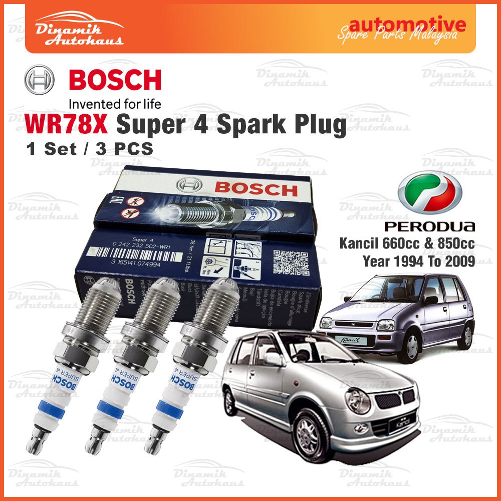 Perodua Kancil 660cc & 850cc Year 1994 To 2009 Car Engine Spark Plug ...