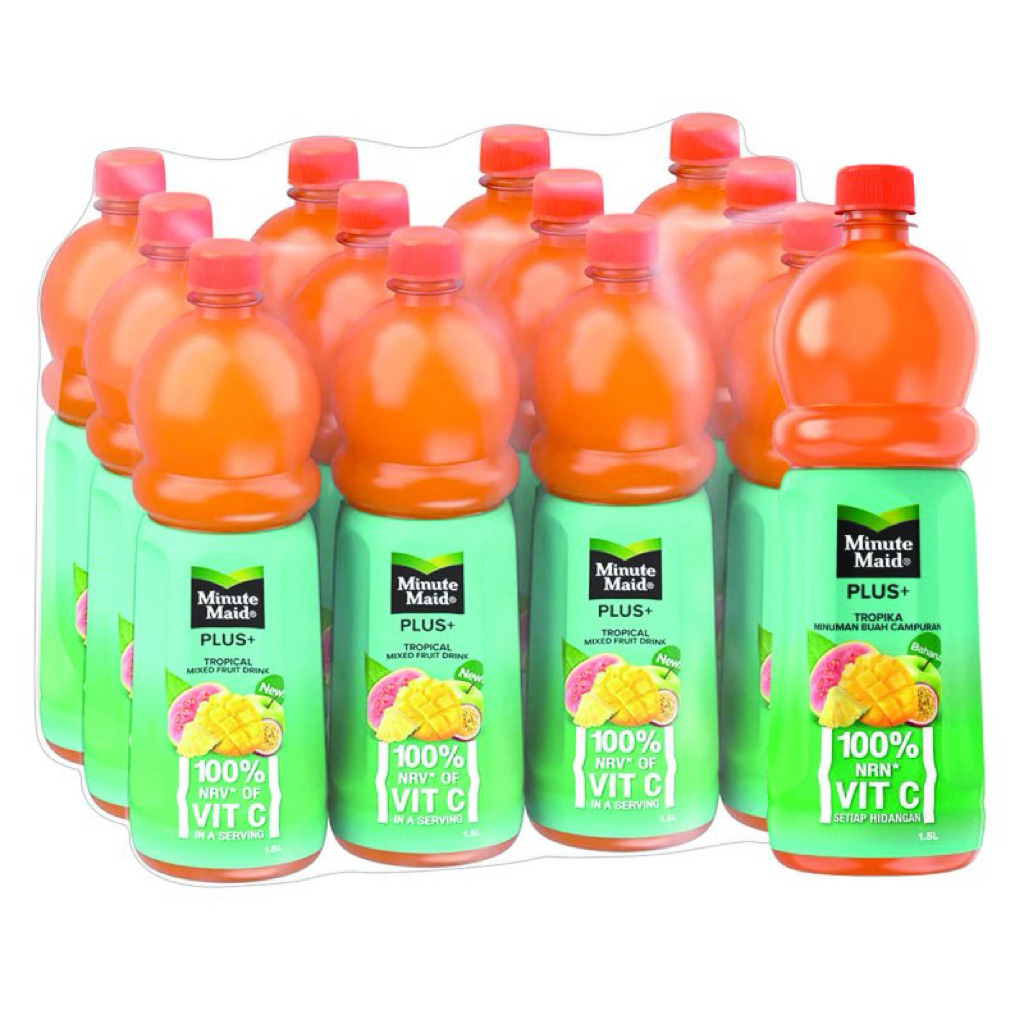 MINUTE MAID PLUS BUAH TROPIKA / OREN 12*1.5L | Shopee Malaysia