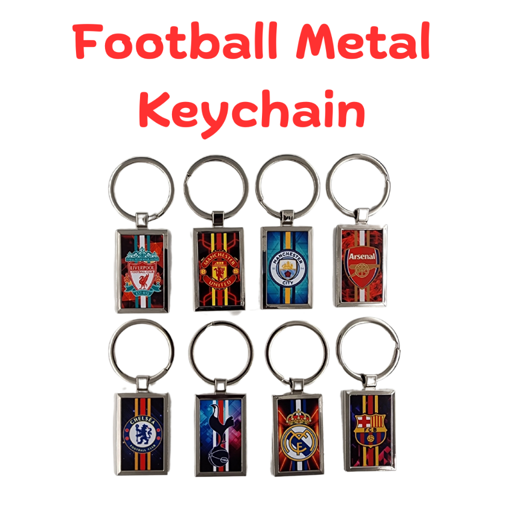 Football Metal Keychain (Gift) Liverpool Manchester United City Chelsea ...