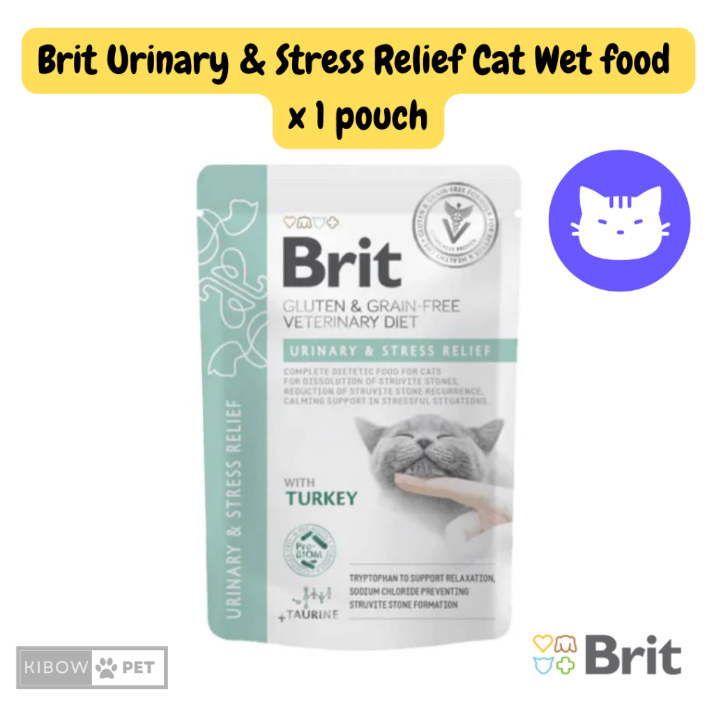 Brit Urinary & Stress Relief Cat Pouch With Turkey (1 pack) | Shopee ...