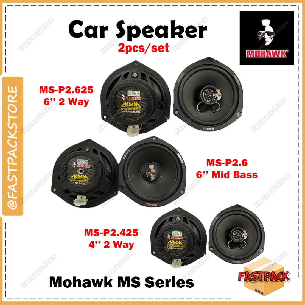 MOHAWK MS Series Plug & Play Speaker Black Speaker Kereta 6 inch 4 inch 2 Way Mid Bass Speaker ...