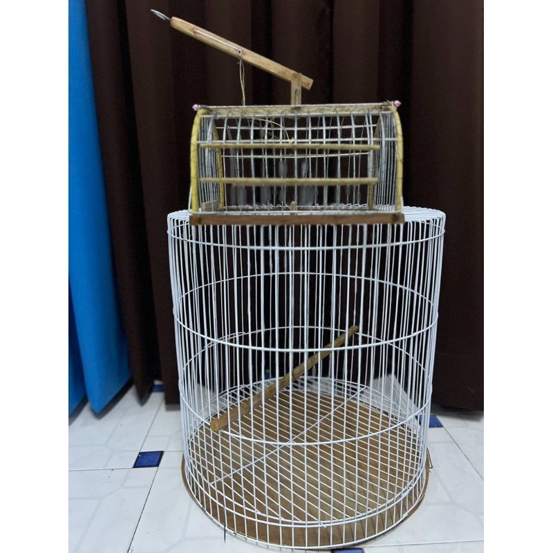 Sangkar besi bulat burung murai cacing 18’’ set combo | Shopee Malaysia