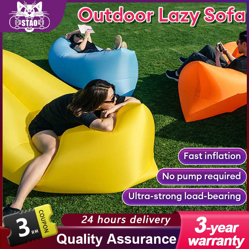 SPORT Inflatable Air Sofa Inflatable Sofa Wind Picnic Camping Beach Lay ...