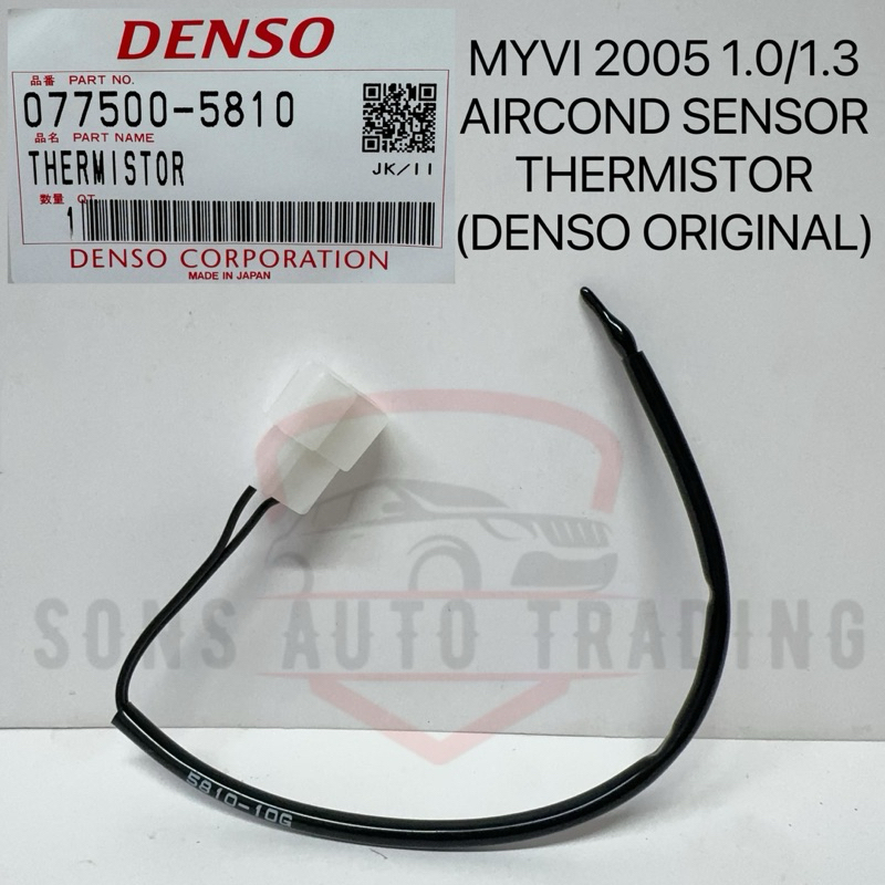 MYVI 2005-2010 1.0/1.3 AIRCOND SENSOR/THERMISTOR-077500-5810 (DENSO ...
