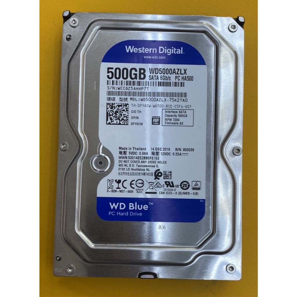 WD Blue HARD DRIVE 500GB SATA 3.5" 7200rpm HDD for PC / DESKTOP HARD ...