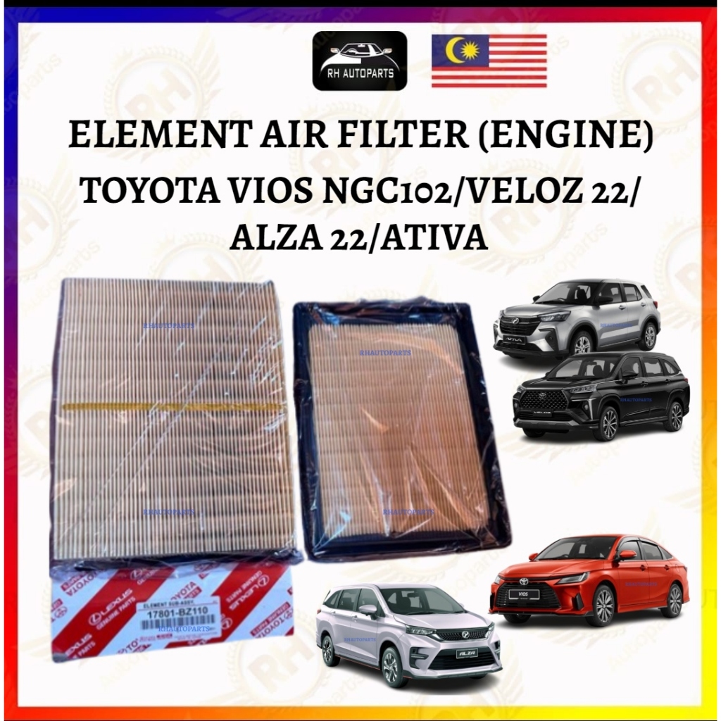 Toyota Vios Veloz Alza Ativa Engine Air Element Filter Replacement Air ...