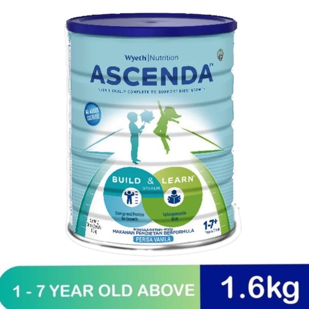 ASCENDA Catch-Up Growth Milk Formula, 1 to 7 Years Old, 1.6Kg (Assorted ...
