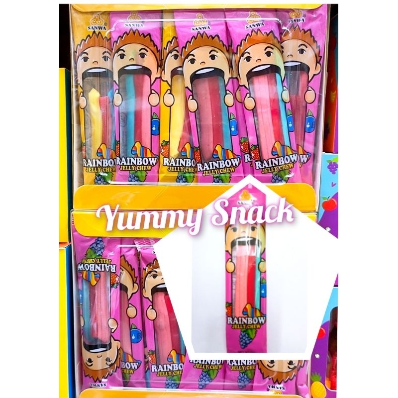 (3pcs/30pcs) Sanwa Rainbow Jelly Chew Fruity Candy Halal Ready Stock ...