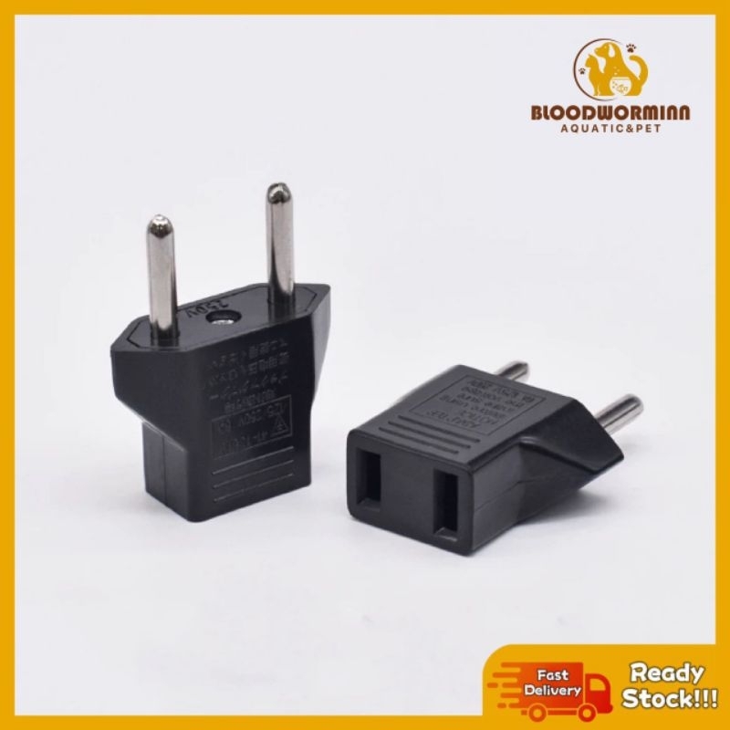 2 Pin to 2 Pin China / US to EU Travel AC Power Socket Plug/US to EU ...