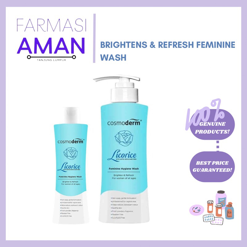 Cosmoderm Licorice Feminine Hygiene Wash (150ml / 375ml) | Shopee Malaysia