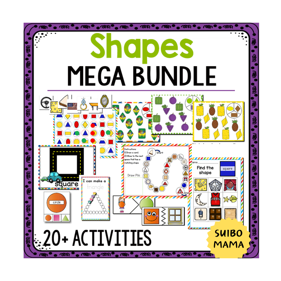 A640 – [PDF] Shapes Mega Bundles 130 pages/ kids activities preschool ...