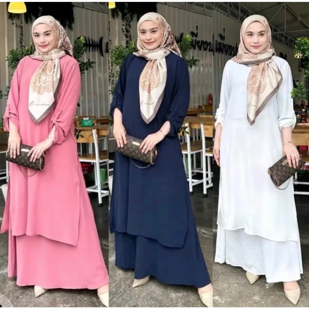 New Suit Bella Set Muslimah Plain Ironless Labuh Wanita Clothing ...