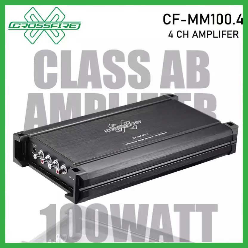 CROSSFIRE [CF-M100.4] 4 Channel Amplifier x 100 Watts Class AB ...