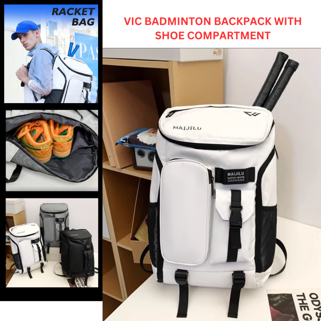 Vict Large Badminton Racket backpack waterproof backpack large sports ...