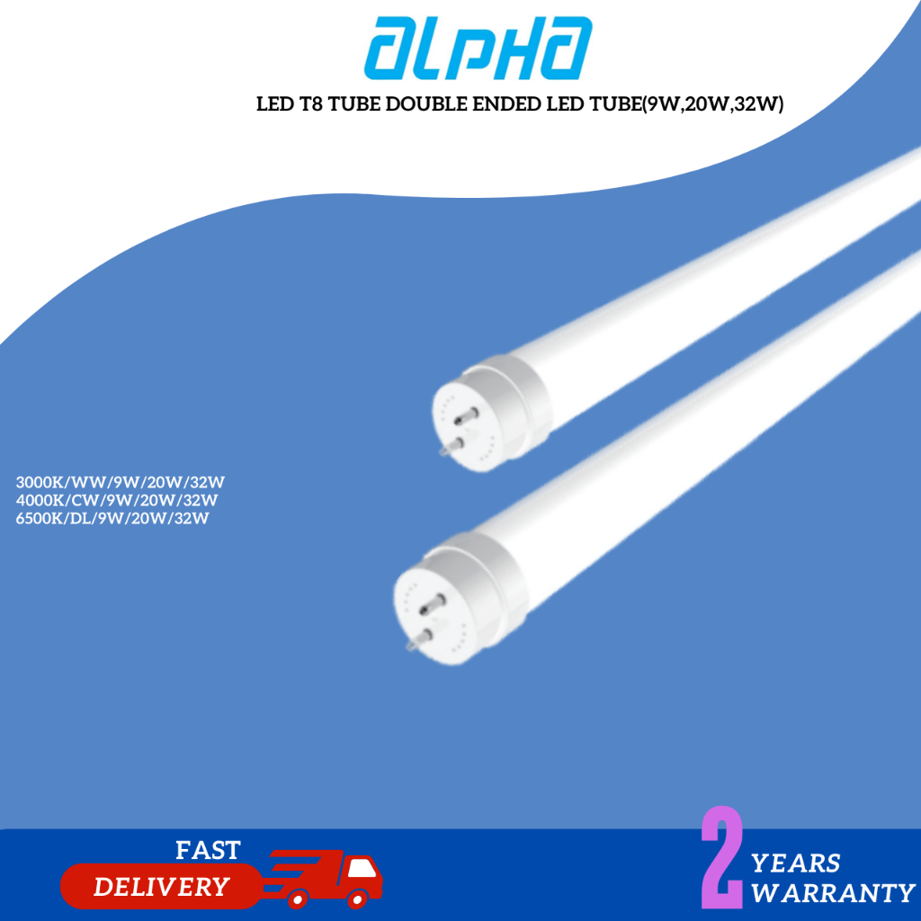 Midea LED T8 tube Double ended LED tube(9W,20W,32W) | Shopee Malaysia