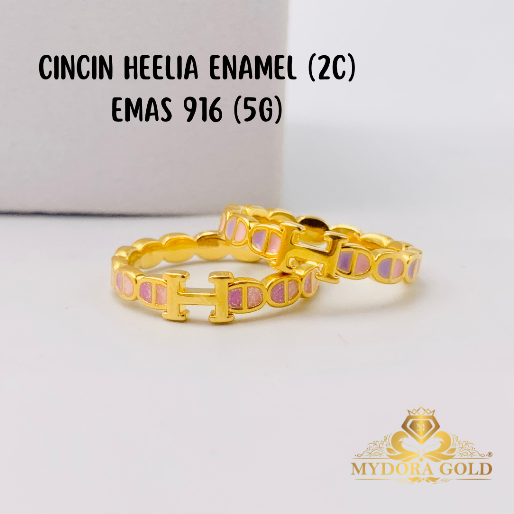MYDORA Cincin Heelia Enamel (2C) 5G | EMAS 916/22k | Shopee Malaysia