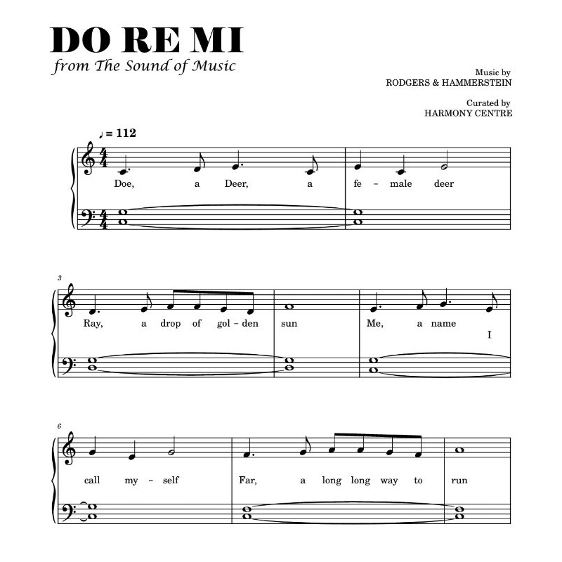 DO RE MI Piano Sheet Bundle Grade 1 | from The Sound of Music | Shopee ...