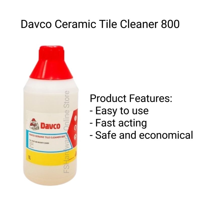 (1 Liter) DAVCO CTC 800 CERAMIC TILE CLEANER / CEMENT REMOVER | Shopee ...
