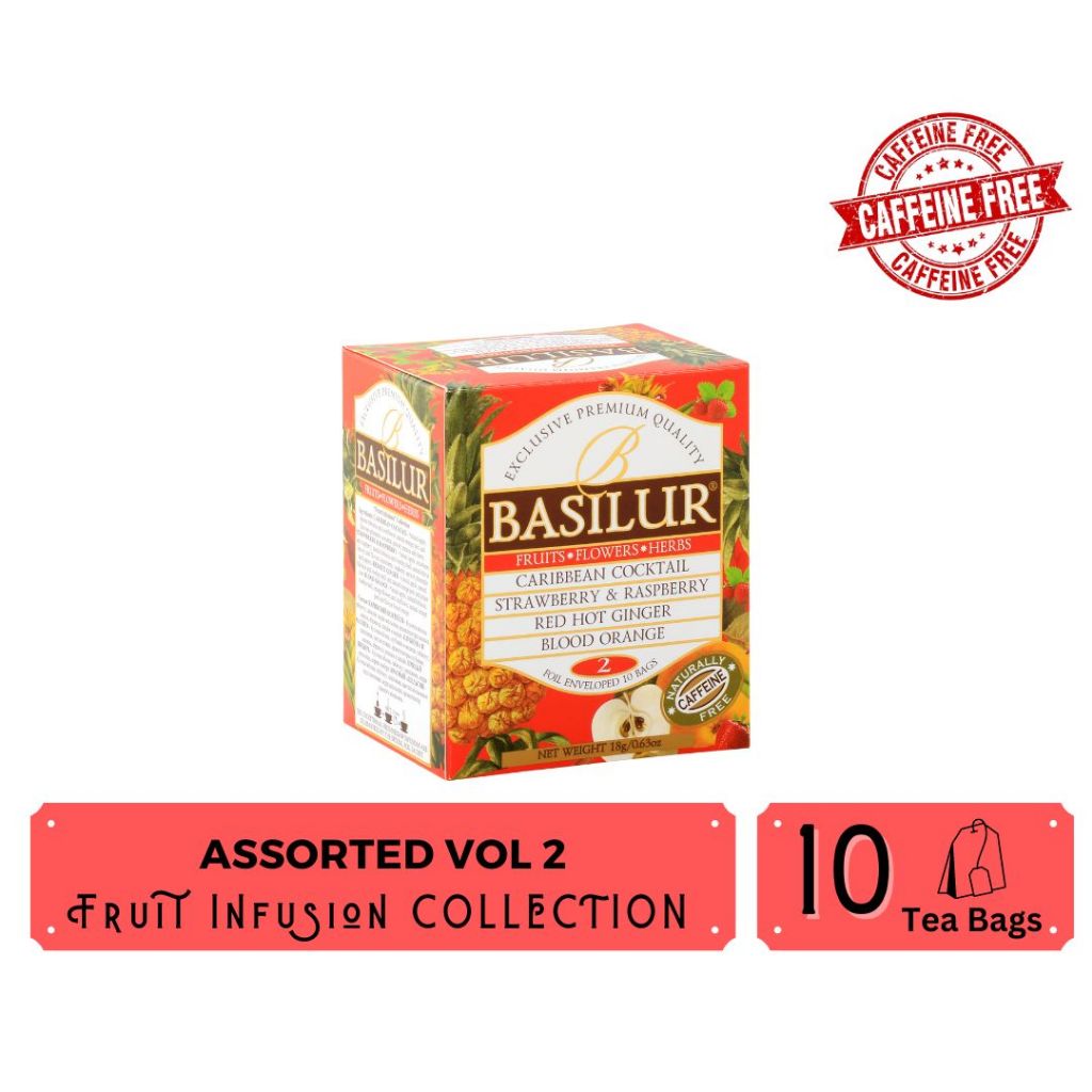 Basilur Fruit Infusion Vol 2 10E Individual Foil Wrapped Teabags ...