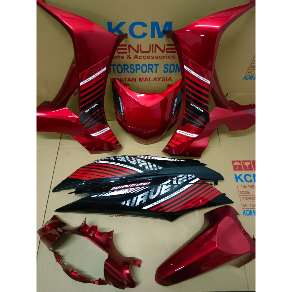 COVER SET WAVE 125i V1 V2 CUSTOM BATMAN MERAH PURBA | Shopee Malaysia