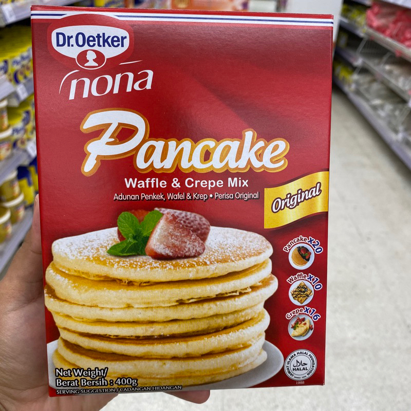 Dr.Oetker Pancake Waffle & Crepe Mix Wafel, Penke dan Krisp Perisa ...