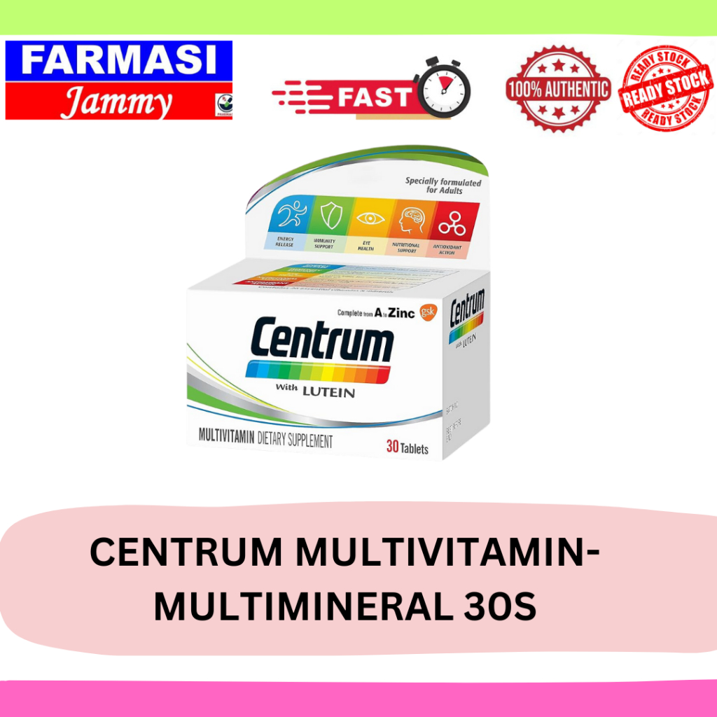 CENTRUM MULTIVITAMIN-MULTIMINERAL 30S | Shopee Malaysia