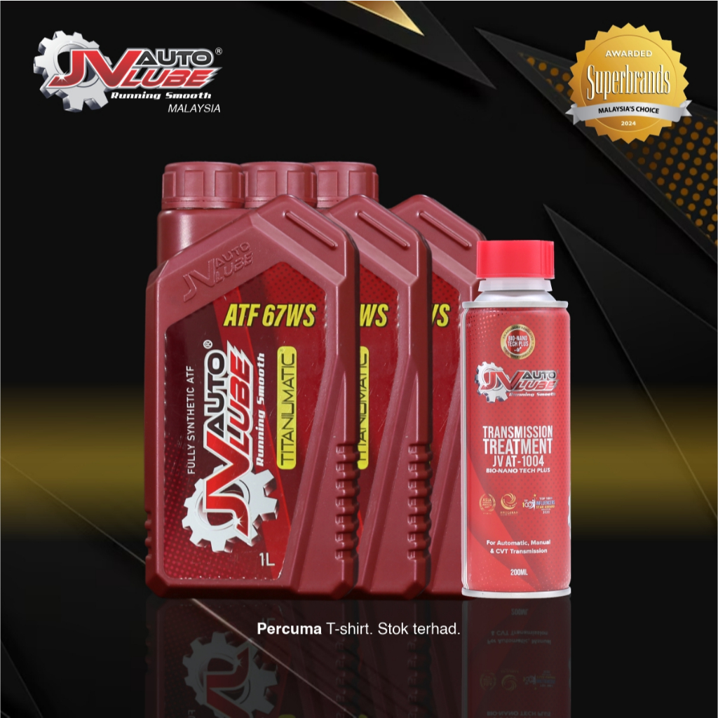 JV AUTO LUBE COMBO SET ATF 67WS (3BOTTLE) + GEARBOX TREATMENT (1BOTTLE) 20,000KM | Shopee Malaysia