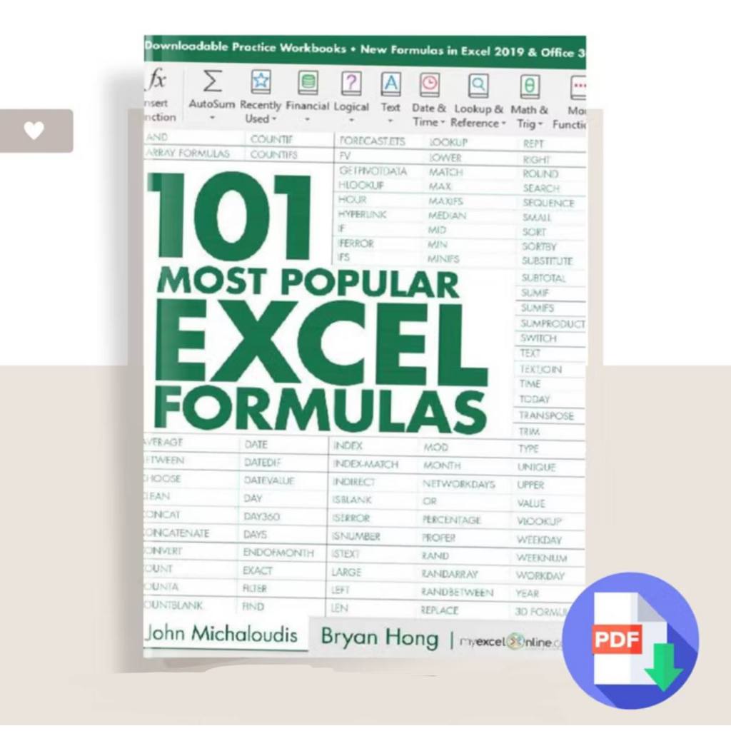[Softcopy PDF📚] 101 Most Popular Excel Formulas ｜PDF | Shopee Malaysia