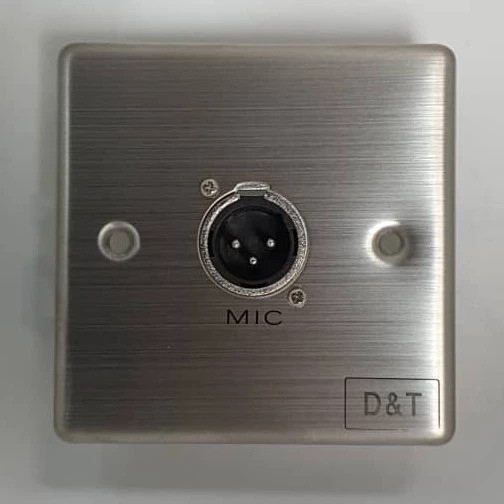 D&T SINGLE XLR MALE 3"x3" METAL WALL PLATE - XLR MALE WALL PANEL FOR ...