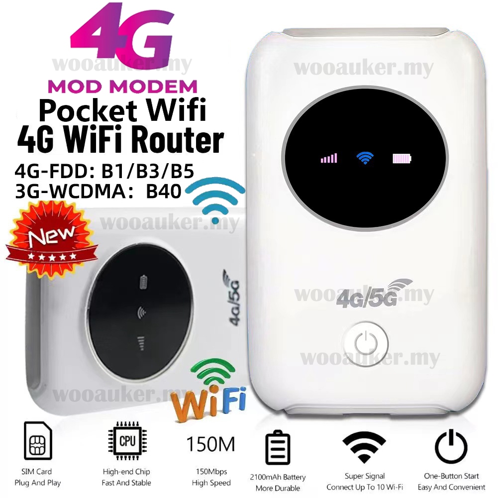 Penghala WiFi Poket 4G LTE Modem Jalur Lebar WiFi Mudah Alih Penghala ...