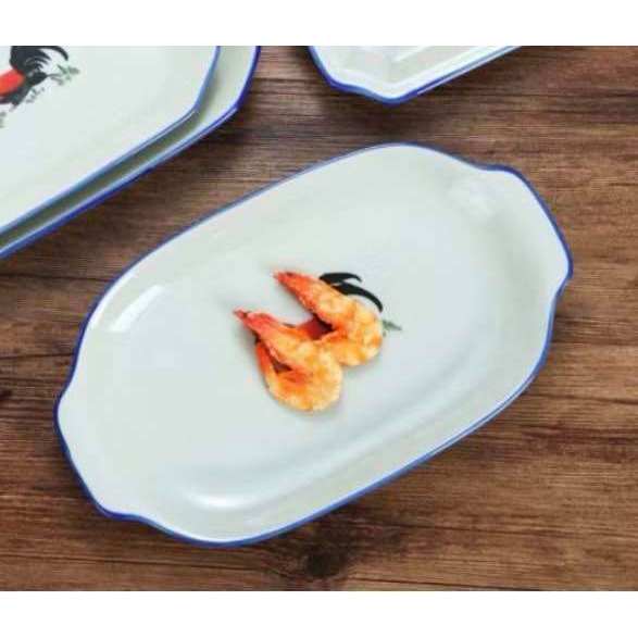 Nostalgia Rooster Ceramic Oval Fish Plate Pinggan Ayam Seramik Pinggan ...
