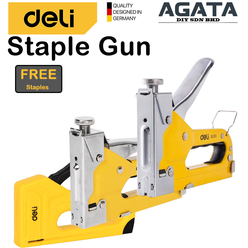 DELI Staple Gun DL238002/ DL238003/ DL1313 Stapler Nail Tacker Big ...
