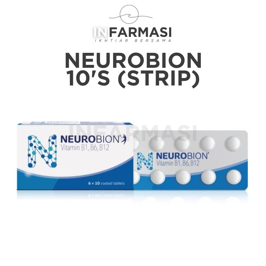 Neurobion Vitamin B1, B6, B12 10's Tablet (Strip) - Ubat Supplemen Urat ...