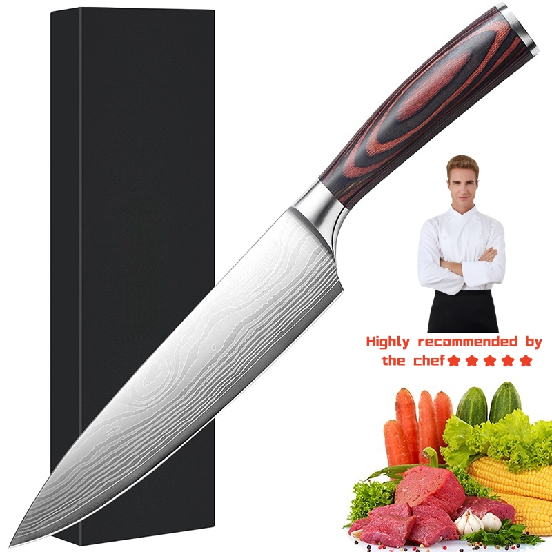 Chef Knife, Kitchen Knife 8 inch Professional, Ultra Sharp Chefs Knife ...
