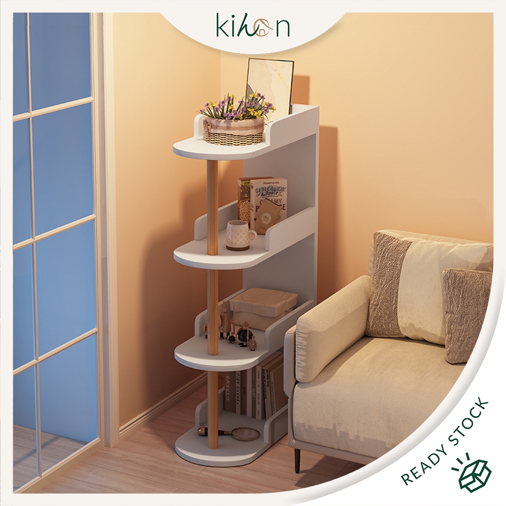 Multipurpose Bedside Narrow Storage Shelf Minimalist Sofaside Compact ...