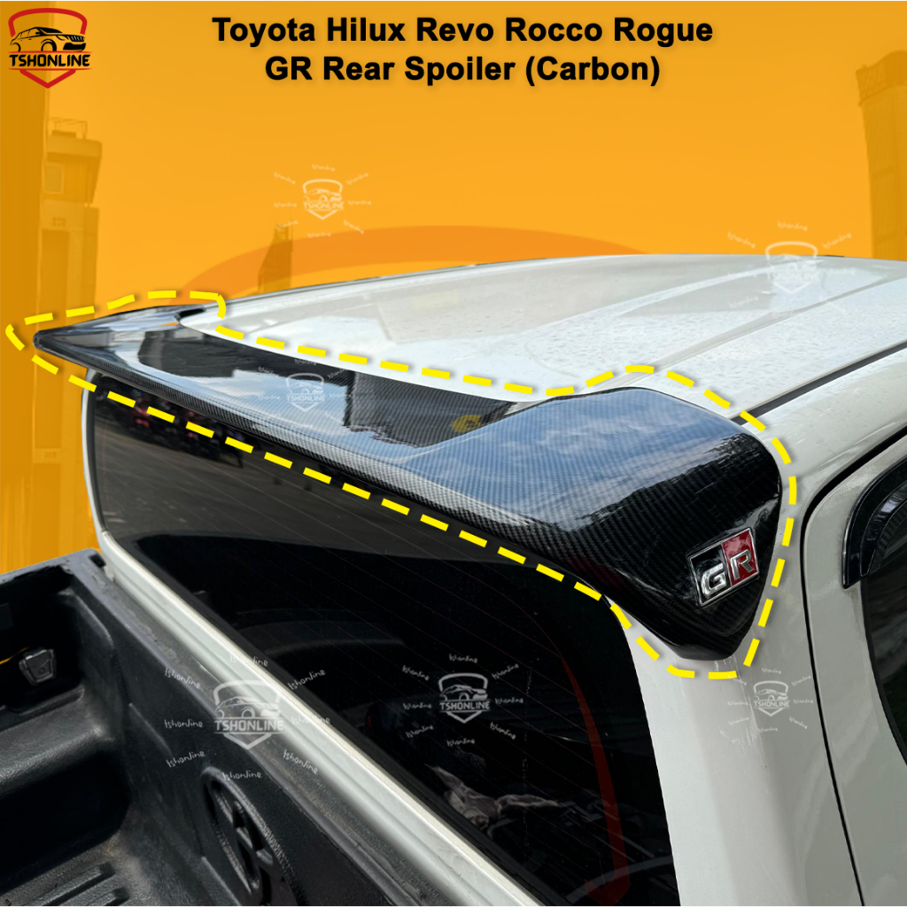 Toyota Hilux Revo Rocco Rogue GR Rear Roof Spoiler Carbon Design Gazoo ...