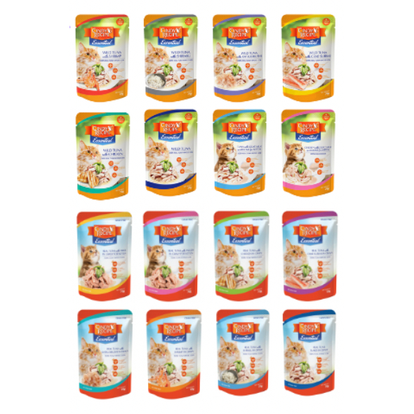 (12 PACKET / 1 CARTON ) Cindy's Recipe Essential Cat Food Pouch 70g ...