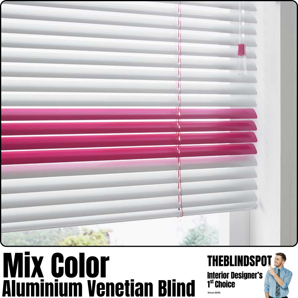 TheBlindSpot Mix Color Blinds 25mm Aluminum Venetian Blind Bidai ...