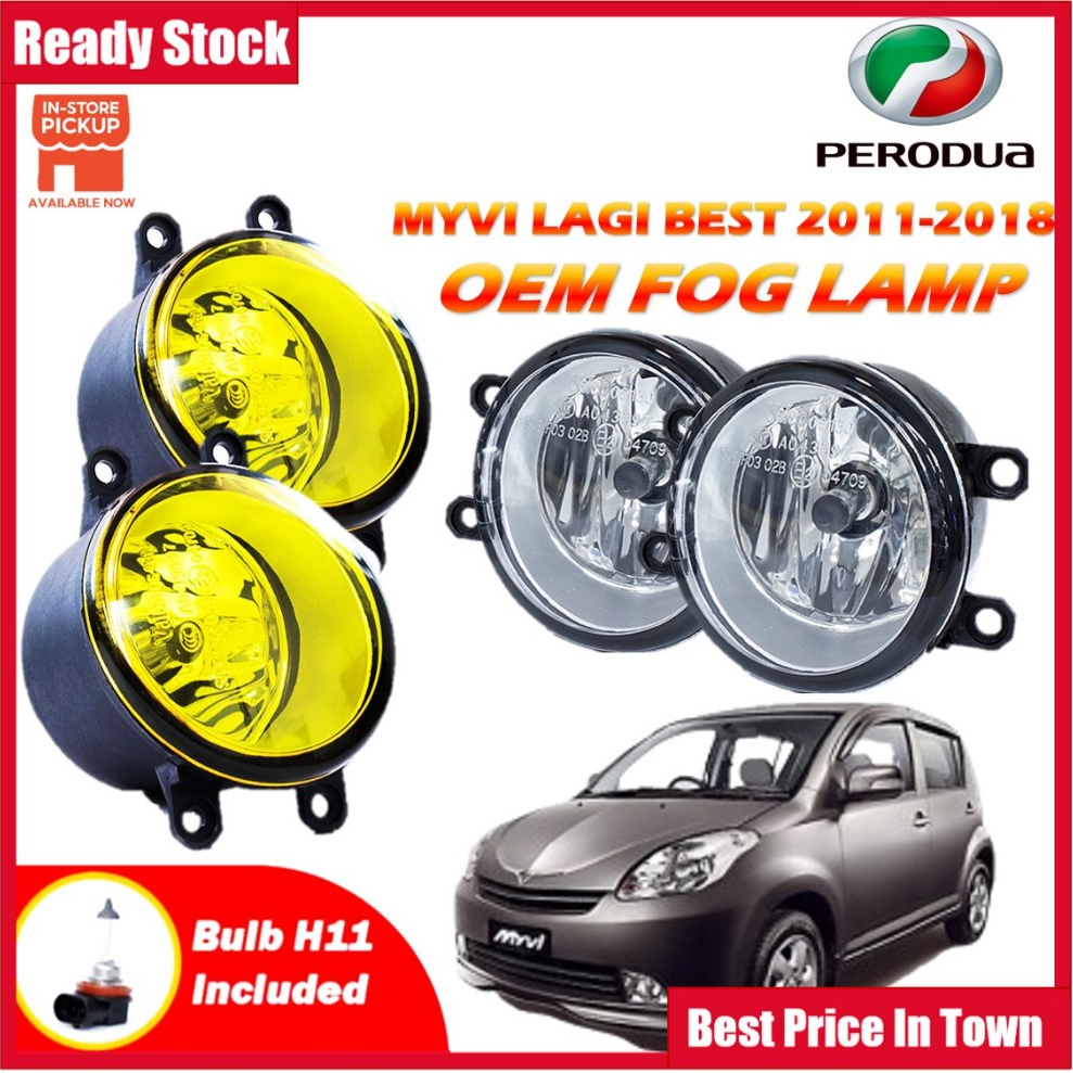 Perodua Fog Lamp MYVI LAGI BEST 2011-2018 Sport Light Car Fog Light H11 ...