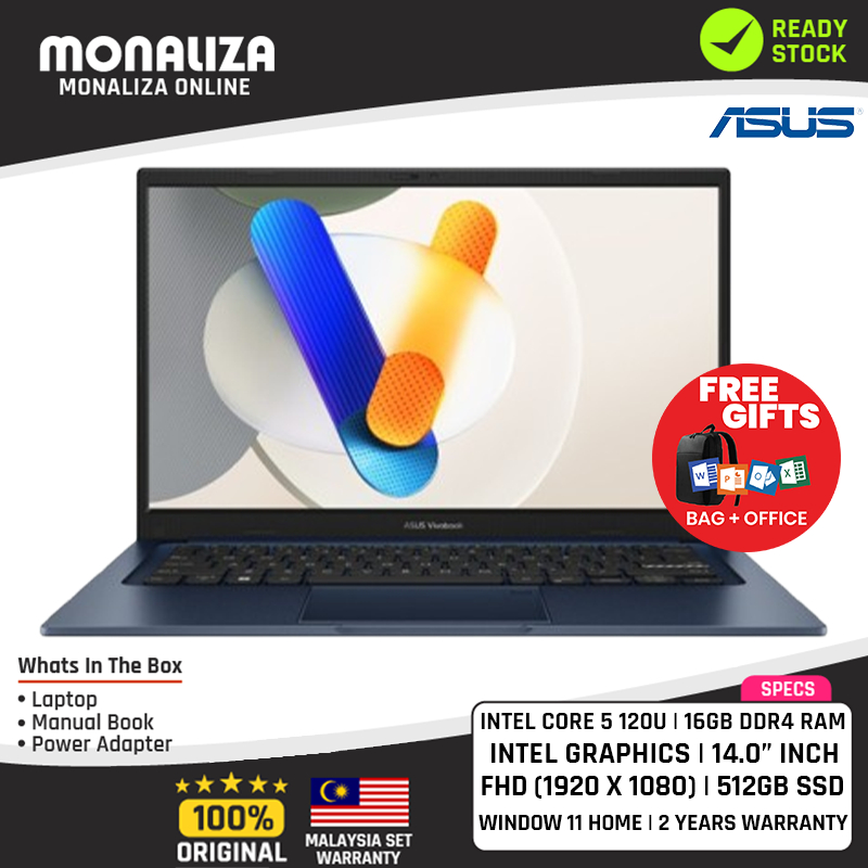 Asus Vivobook 14 Laptop (A1404V-APB007WSM/APB008WSM) INTEL CORE 5 INTEL ...