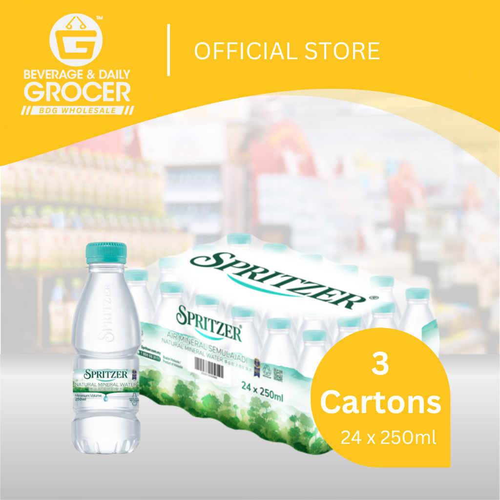 Spritzer Natural Mineral Water (Shrink Pack) 24 x 250ml | Shopee Malaysia